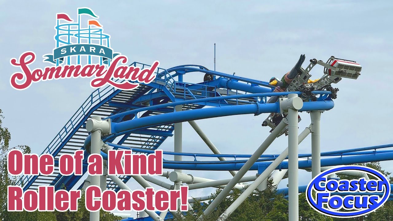 ONLY Roller Coaster of It's Kind! Riding Tranan at Skara Sommarland ...