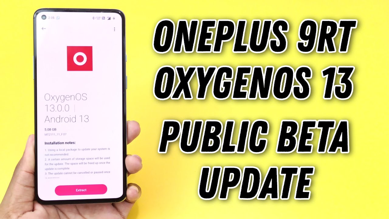 OnePlus 9RT OxygenOS 13 Public Beta Update Rolling Out - YouTube