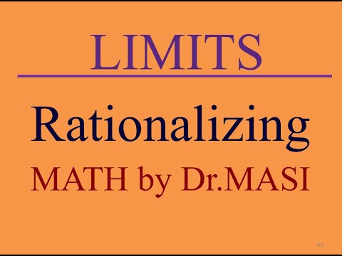 Evaluating Limits by rationalizing - YouTube