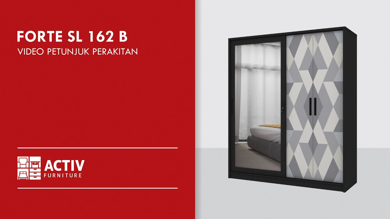 Tutorial Perakitan: FORTE SL 162 B Activ Furniture | Lemari Sliding ...