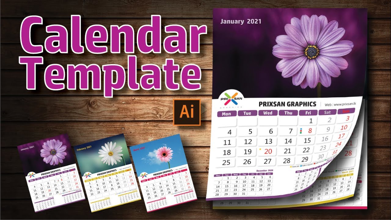 How to design a Calendar Template in Adobe Illustrator - YouTube