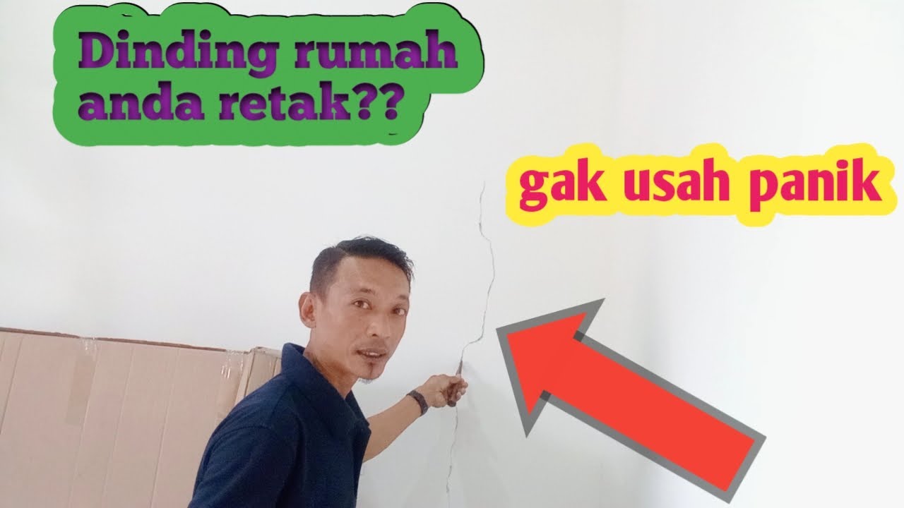Cara mudah mengatasi dinding yang retak - YouTube