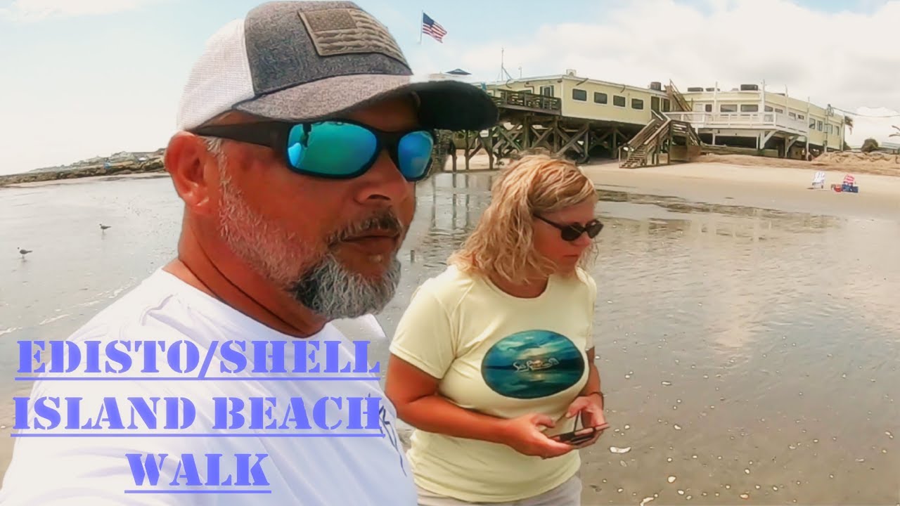 Edisto Island/Shell Island SC Beach Walk SEA TREASURE Hunt - YouTube