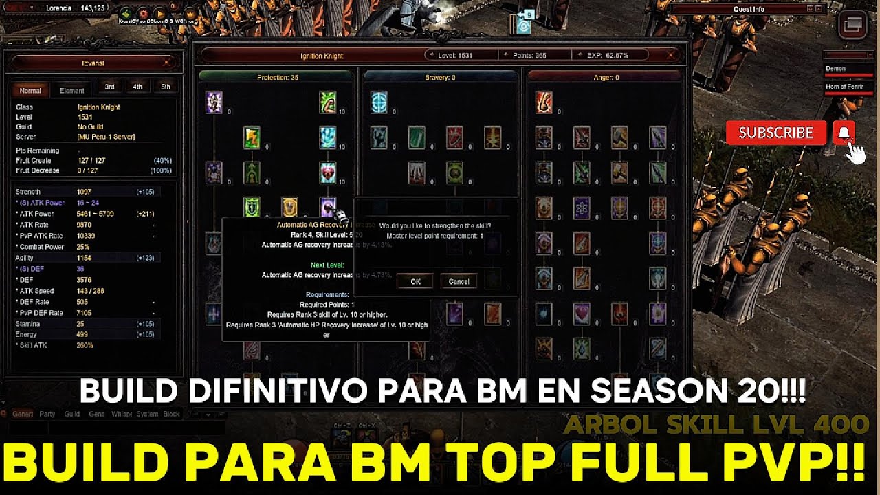 🔴BUILD DIFINITIVO PARA BM SEASON 20🔴 - MU ONLINE S20.1 - YouTube