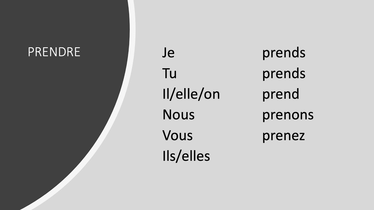 les verbes RE 3O&R - YouTube