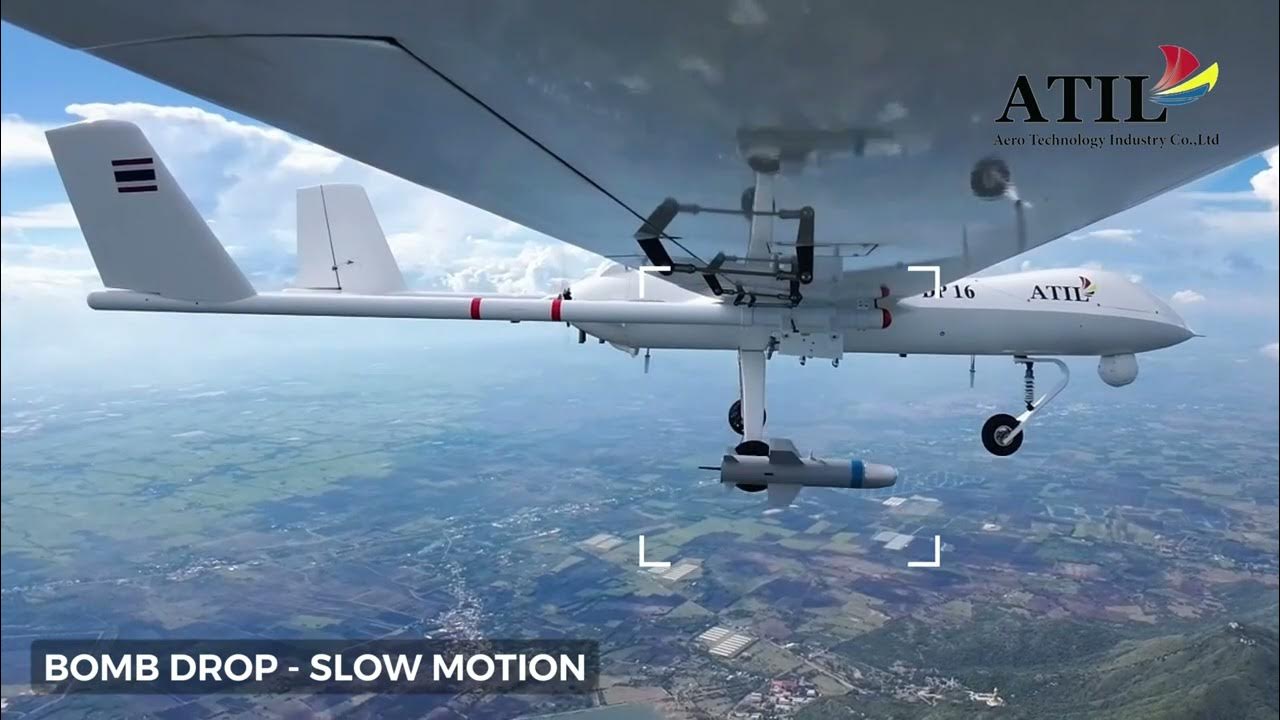 การทดสอบ UAV ติดอาวุธแบบ DP16 ของ ATIL - YouTube
