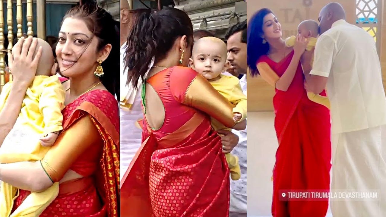 Actress Pranitha Visits Tirumula Temple With Her Husband & Daughter ...