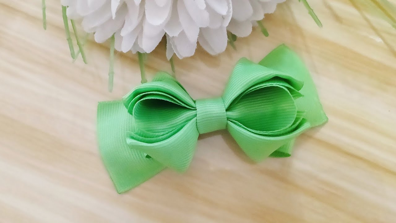 TUTORIAL HOW TO MAKE CUTE STYLE OF RIBBON BOW 🎀 DIY RIBBON BOW 🎀 RIBBON ...