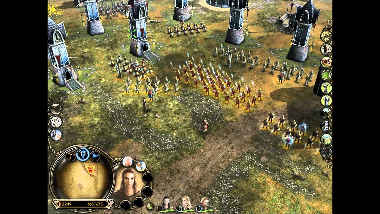 LOTR ROTWK gameplay elves vs mordor - YouTube