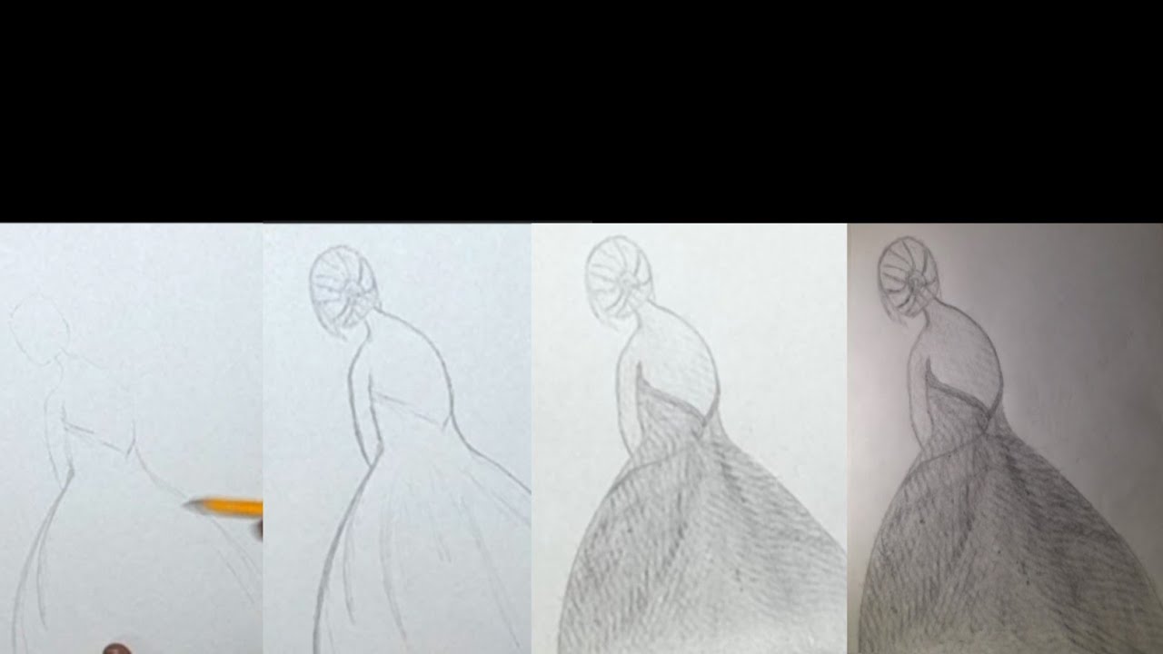 How to draw a lady| Easy step-by-step|Tutorial for beginners|craft|D.i ...