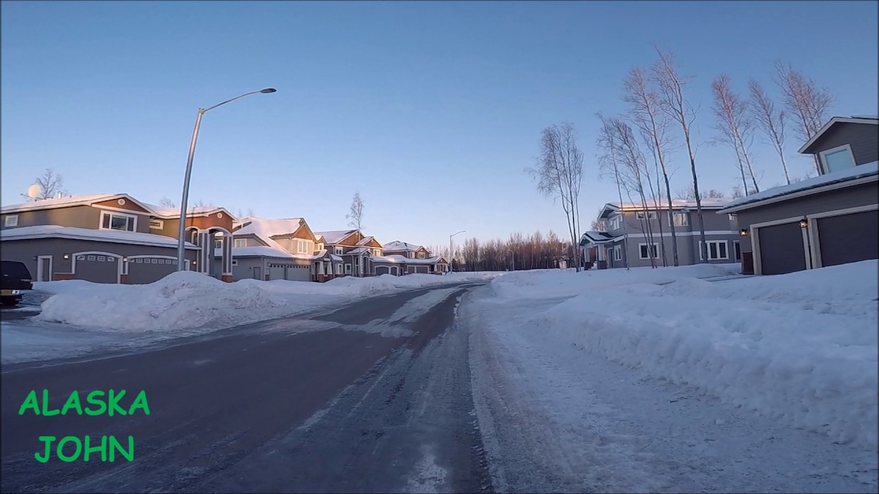 NEIGHBORHOOD WALK - Anchorage Alaska - March 13th 2017 - YouTube