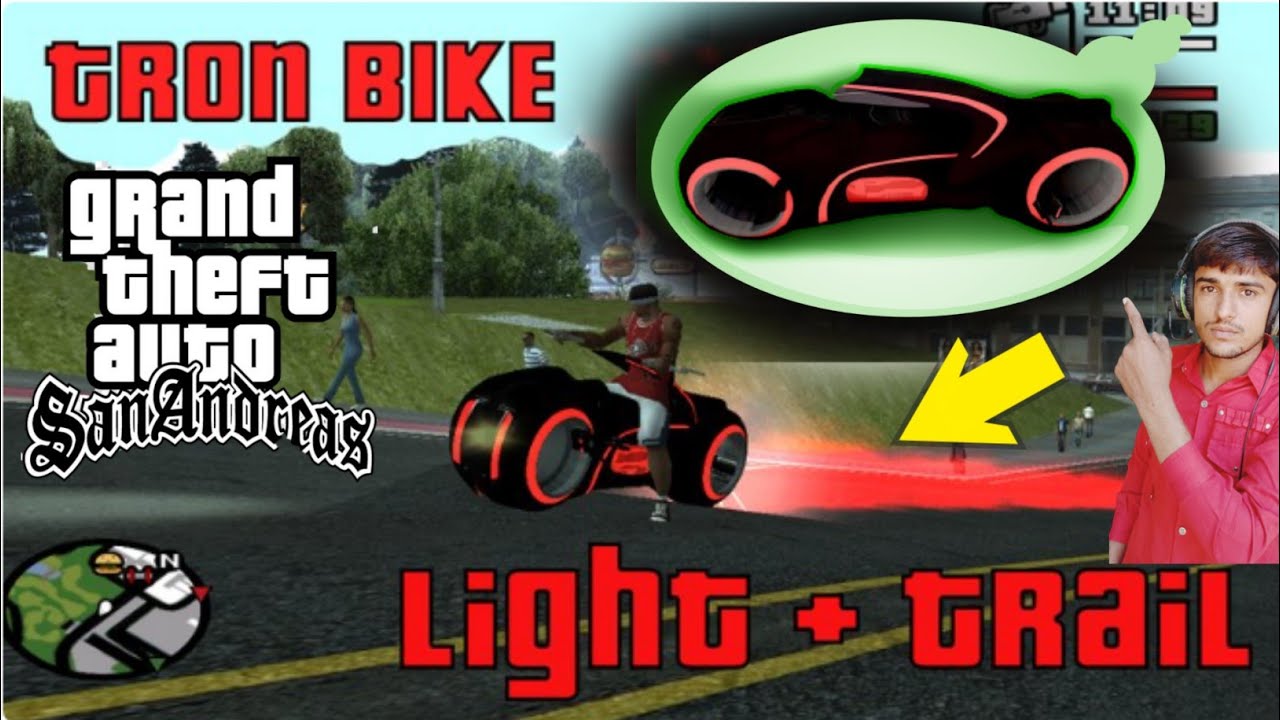 Gta San Andreas Light with Trail Bike Cheat Code || Tron bike cheat for ...