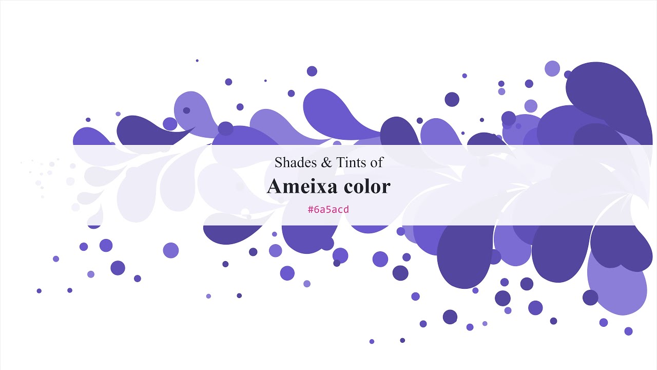 Shades & Tints of Ameixa color #6a5acd A Warm Blue color #5e50b6 ...