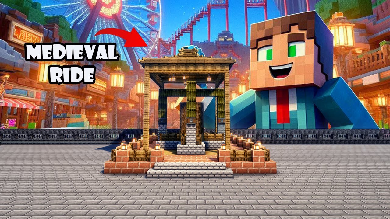 I build a amazing ride in minecraft amusement park | Minecraft #42 ...