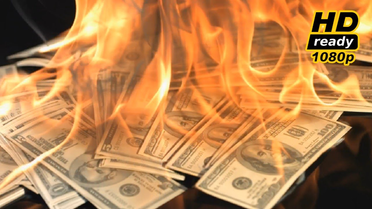 money fire stock footage | money spark fire | free stock footage - YouTube
