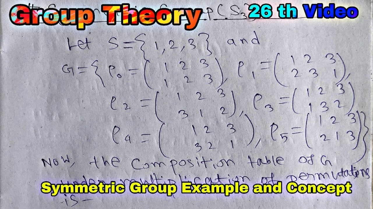 Symmetric Group (S3) | #grouptheory #symmetric #linearalgebra - YouTube