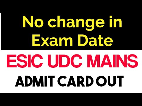 Finally ESIC UDC Admit Card is out No change in Mains Exam Date #esic # ...