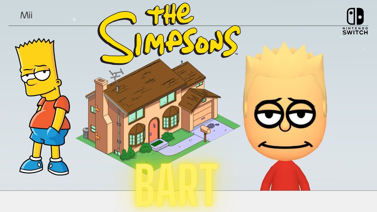 Mii Maker On Nintendo Switch : Bart The Simpsons - YouTube