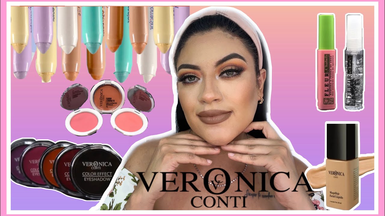 PROBANDO MAQUILLAJE MUY ECONÓMICO DE VERÓNICA CONTI/ PRODUCTOS QUE USABA EN LA SECUNDARIA 😱 ...