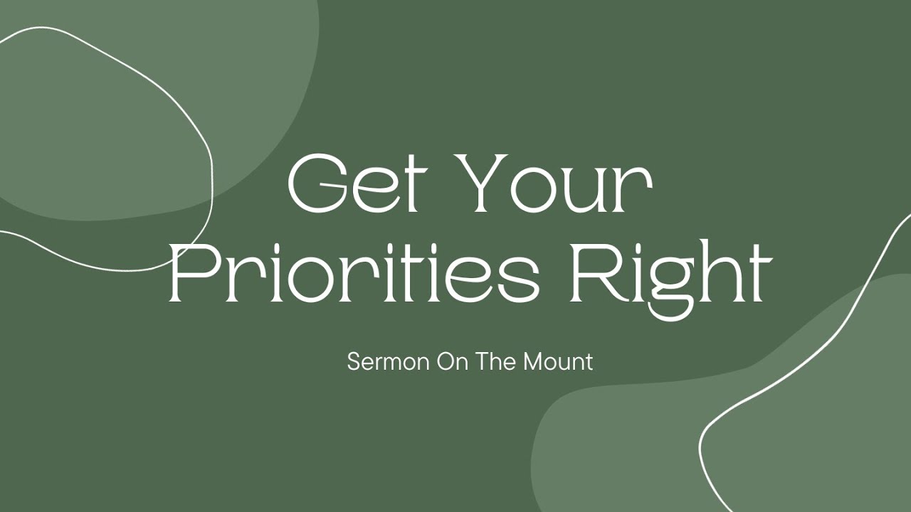 Get Your Priorities Right - YouTube