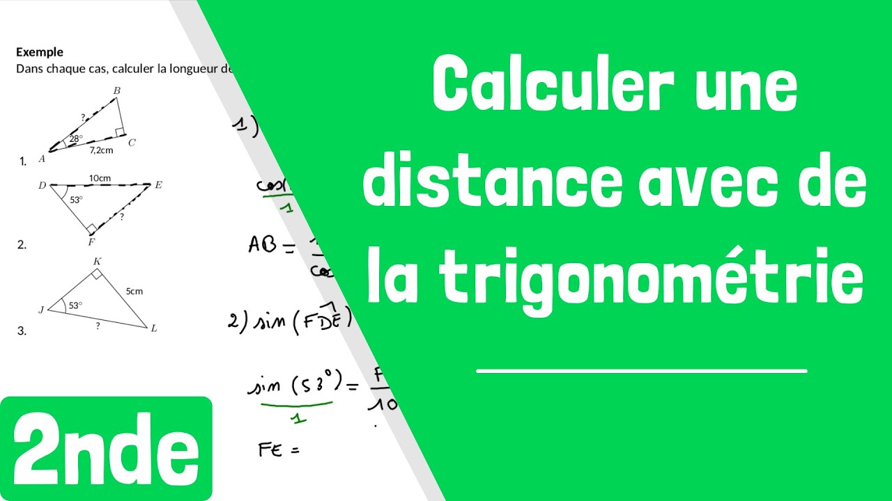 Comment calculer une distance à l'aide des formules trigonométriques ...