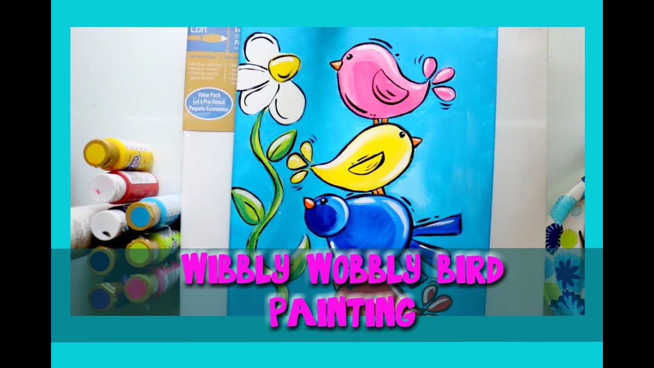 Wibbly Wobbly BIRDS PAINTING - @dramaticparrot - YouTube
