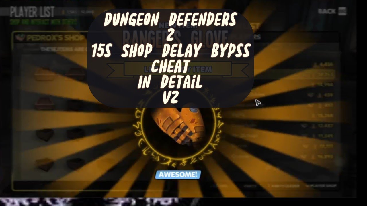 DD2 Cheats | 15s Shop Delay Bypass | *More Detailed - YouTube