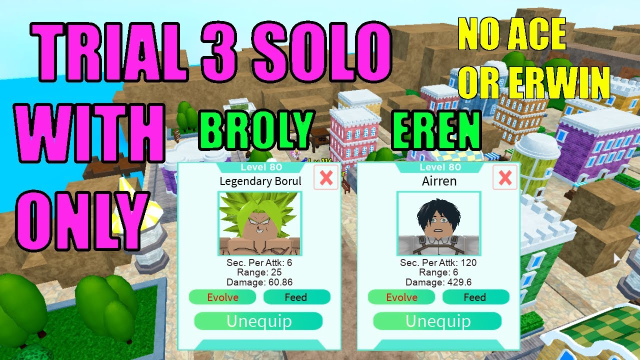 Trial 3 Solo WITHOUT Ace or Erwin - All Star Tower Defense - YouTube