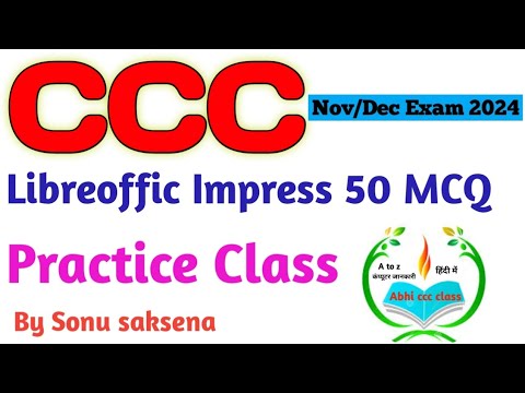 Libreoffic Impress 50 महत्वपूर्ण प्रश्नोत्तर ll CCC Exam Preparation ...