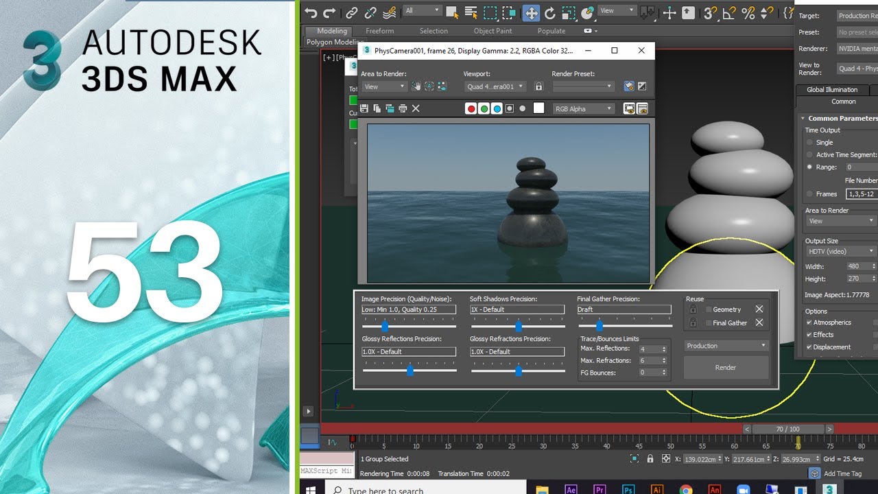 3dsmax Tutorial-53 - How to render video in 3ds Max | Full Course ...