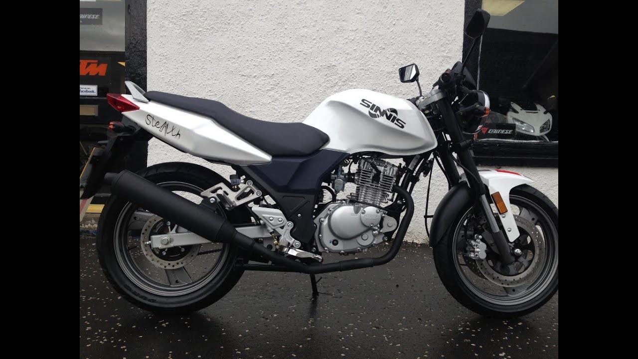 Sinnis Stealth 125cc Motorcycle White - YouTube
