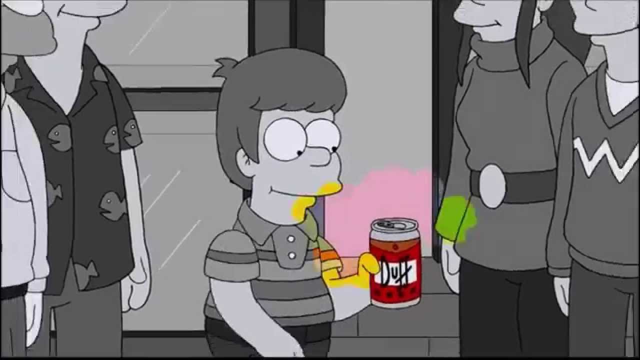 Homer Simpson's 1st beer sip - YouTube