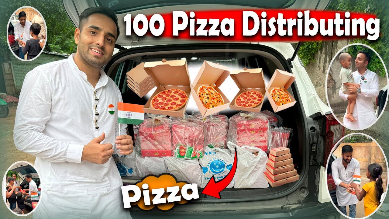 We Distribute 100 Pizza😍On This Independence Day 🤩 Also Help Local ...