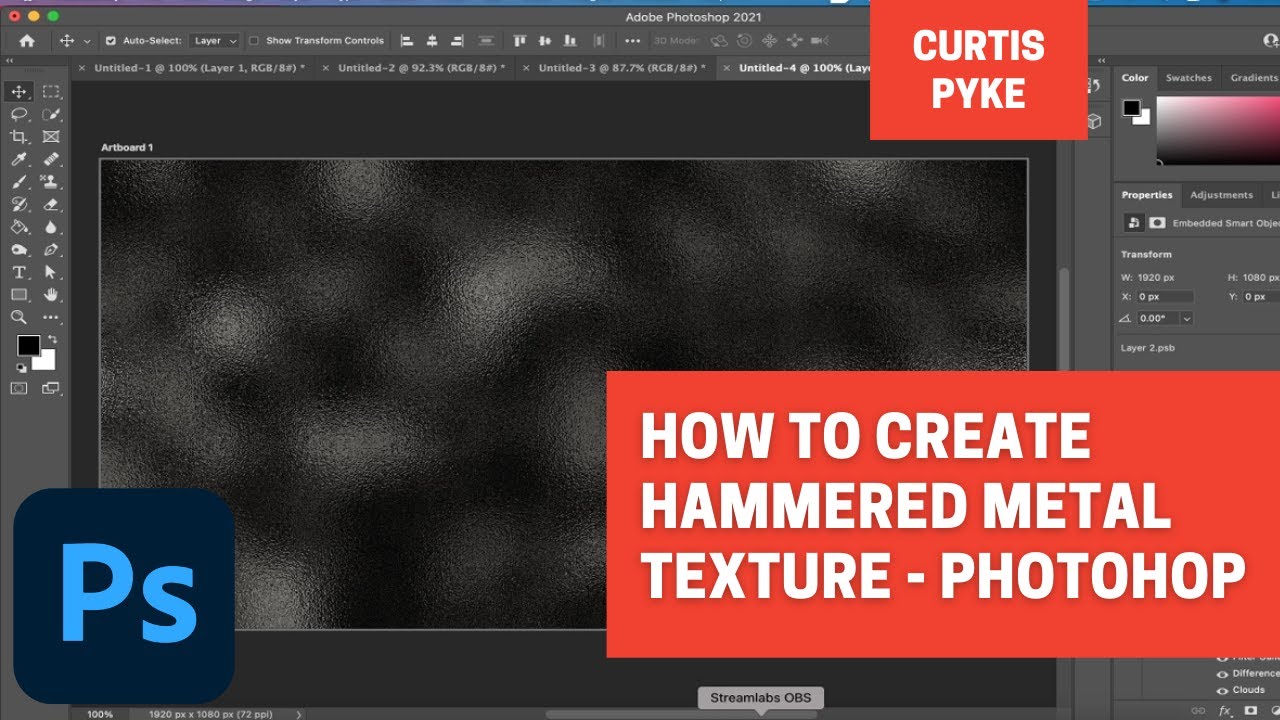 How To Create a Hammered Metal Texture - Photoshop - YouTube