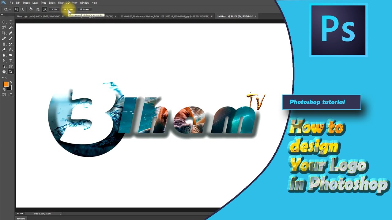 Logo design Photoshop: How to design your YouTube channel - YouTube