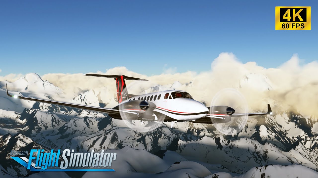 King Air 360 Turboprop Fly Over Mount Everest | Photorealism Graphics ...