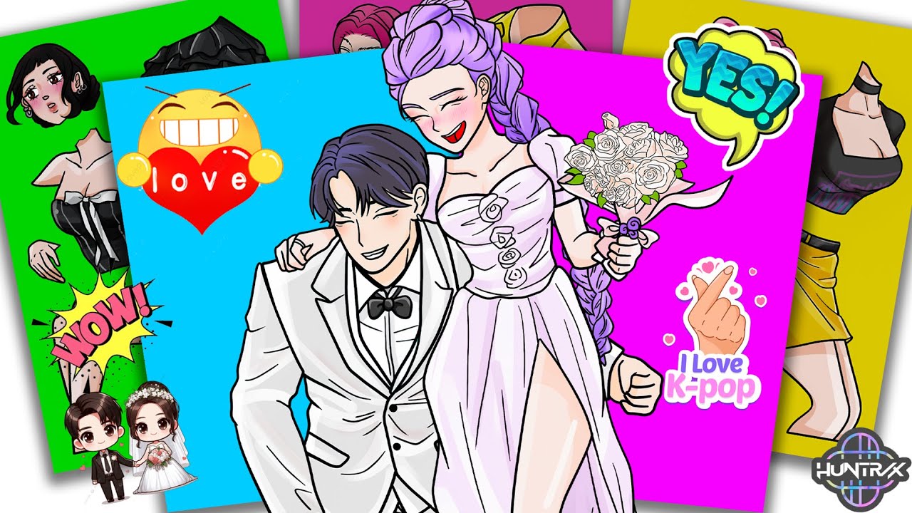 💖 Paper DIY 💖 KPOP DEMON HUNTERS Rumi & Jinu Wedding ASMR | Paper Doll ...