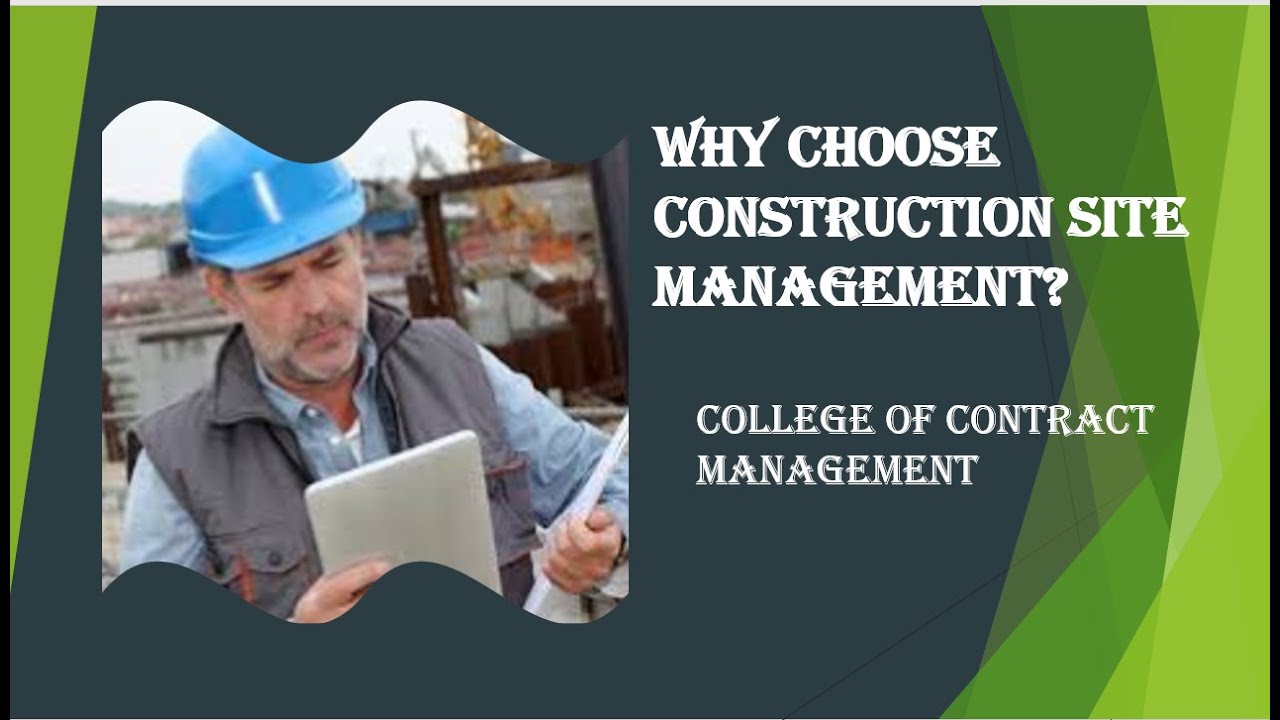 Why choose construction site management - YouTube