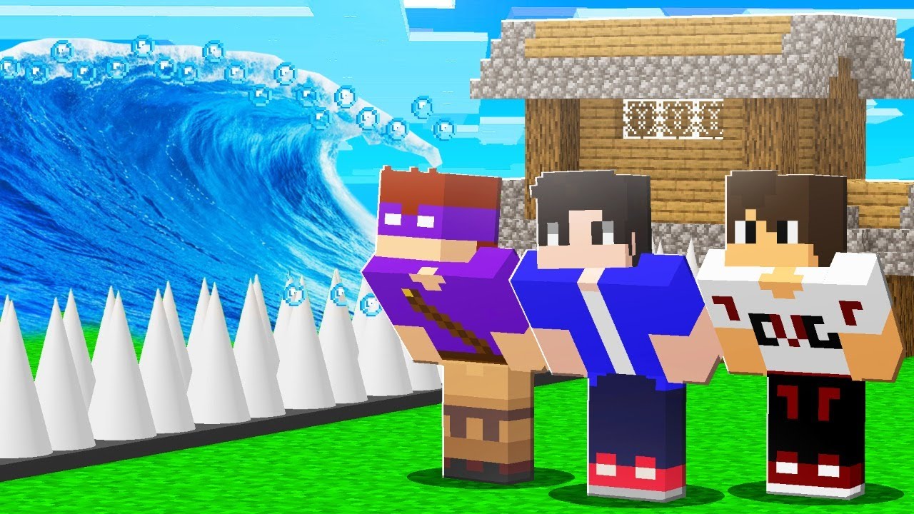 Base 100 Segura Contra O Maior Tsunami Do Minecraft ‹ Eldengoso