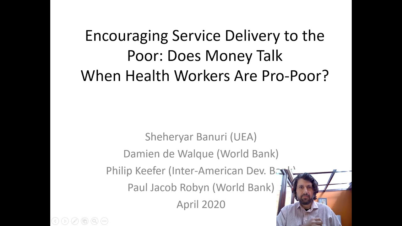 Encouraging Service Delivery to the Poor - April 2020 - YouTube
