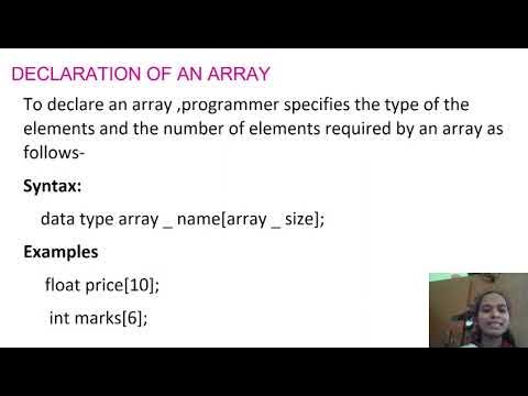 displaying elements in 1D array - YouTube