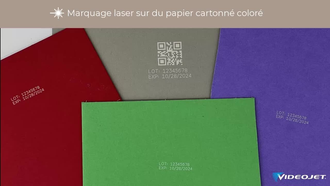 Marquage laser CO2 sur du papier cartonné coloré - YouTube