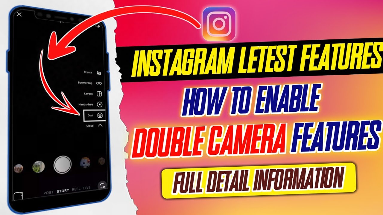 How to Enable Instagram Double Camera option | Use instagram Double ...
