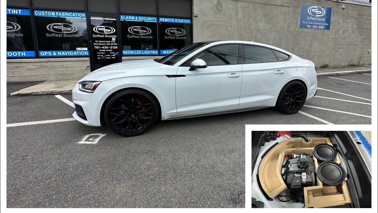 2018 Audi S5 Custom Subwoofer Box! Audiomobile EVO 2408 D4! - YouTube