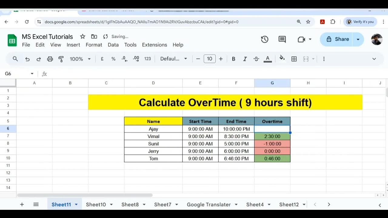 Calculate Employee Overtime In MS Excel - 2025 - YouTube