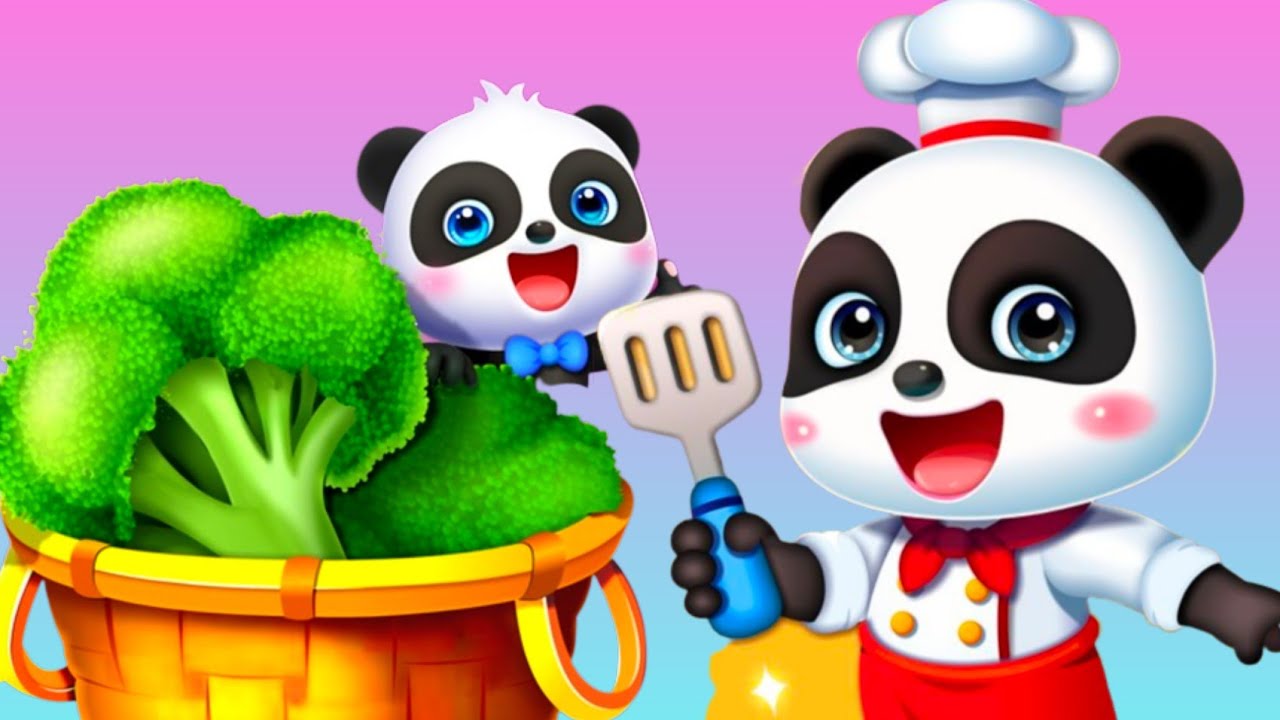 Magic Kitchen l Babybus l kids game l Broccoli Dinner Making lLittle ...