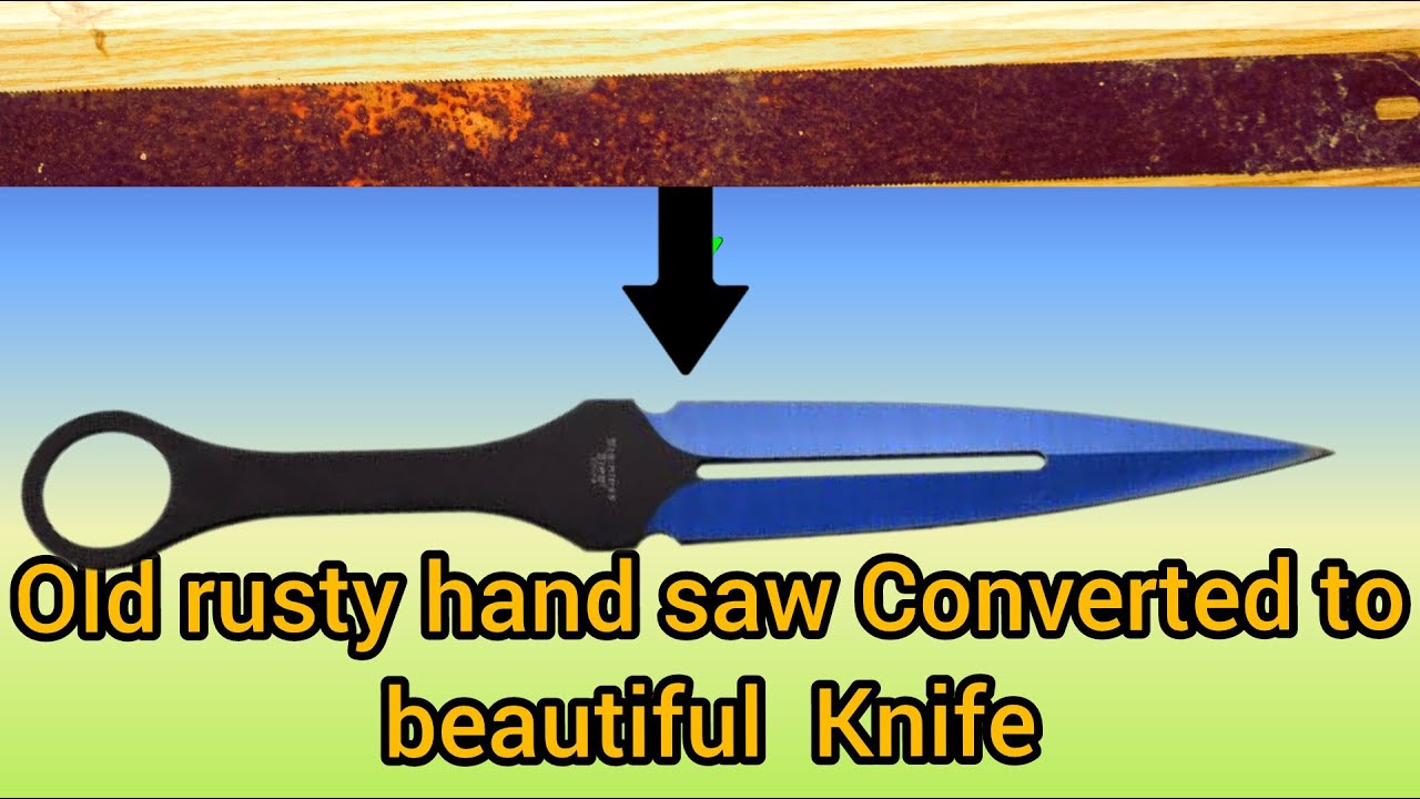 100 years old hand saw blade converted into beautiful knife ...