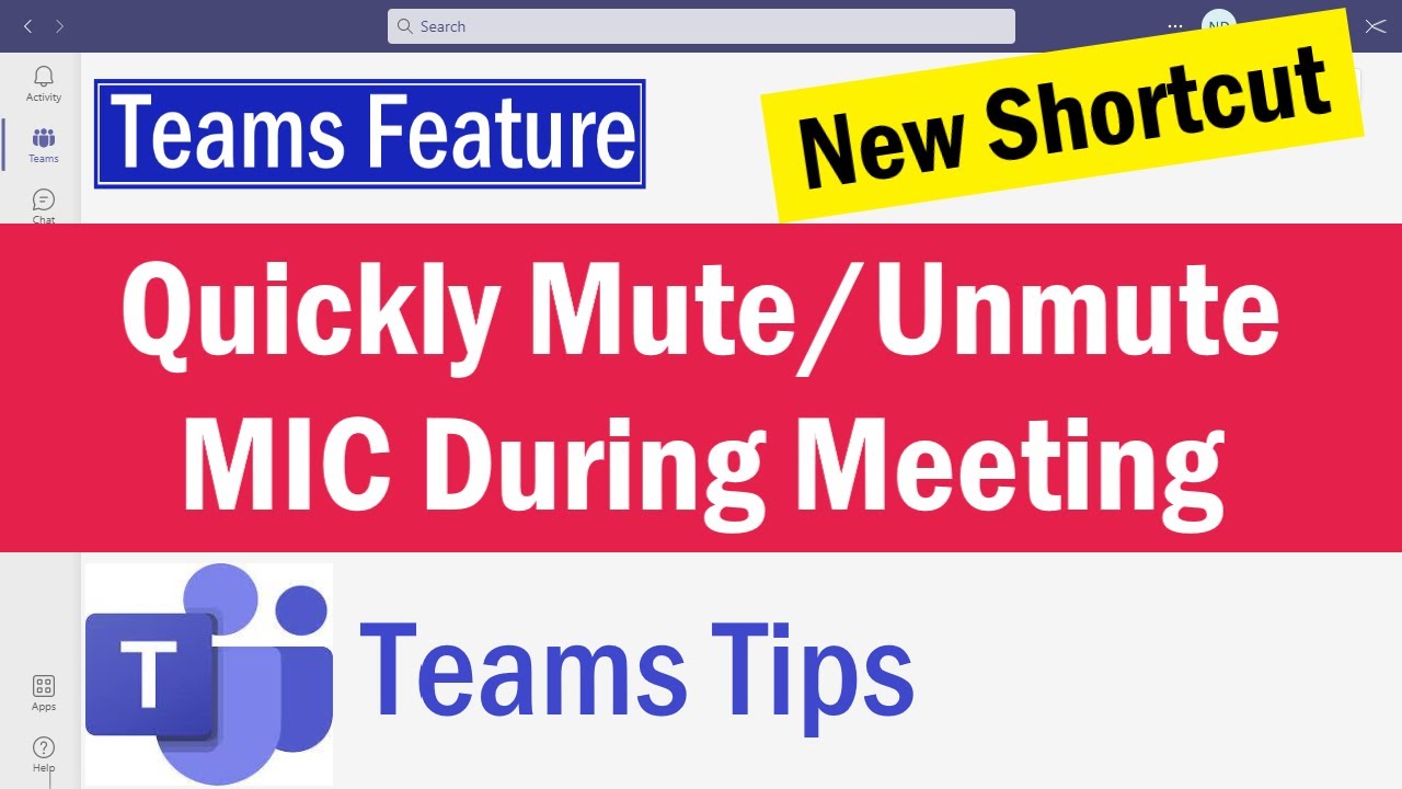 How to Quickly Temporarily Unmute Your Mic During A Teams Meeting ...