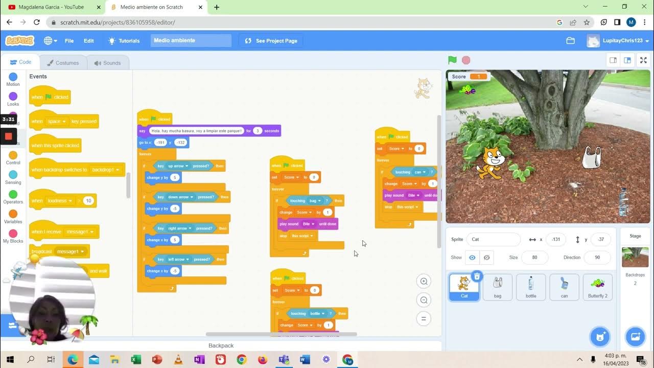 Medio ambiente on Scratch Google Chrome 16 April 2023 - YouTube
