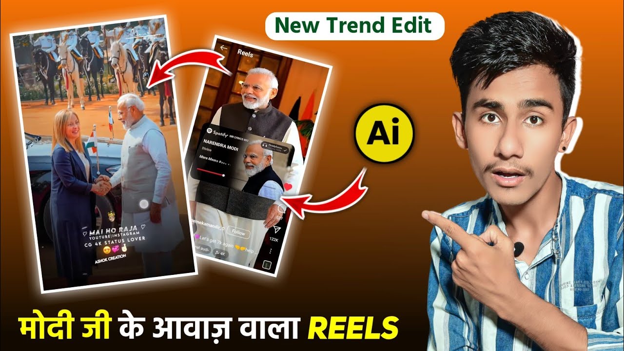 Modi Ji Trending Voice Reels Editing 😄| Modi Ji Ke Aawaz Me Reels Kaise ...